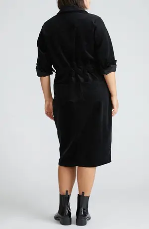 Universal Standard Dakota Long Sleeve Corduroy Shirtdress