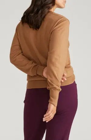 Universal Standard Flora V-neck Sweater - Camel