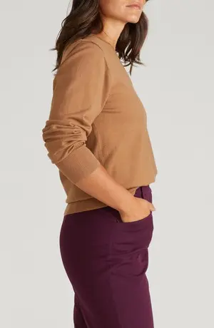 Universal Standard Flora V-neck Sweater - Camel