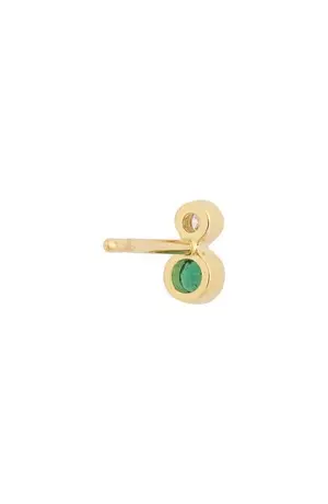 Bony Levy Diamond And Emerald Stud Earrings