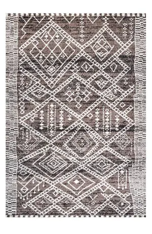 JONATHAN Y Tayri Modern Geometric Area Rug - Brown/ivory