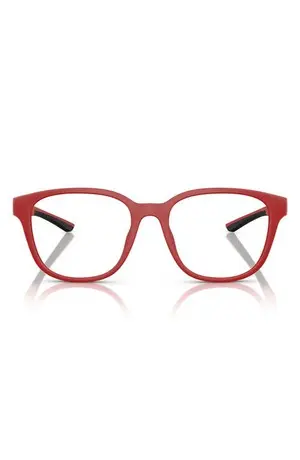 SCUDERIA FERRARI Scuderia Ferrari 54mm Round Eyeglasses Matte Red