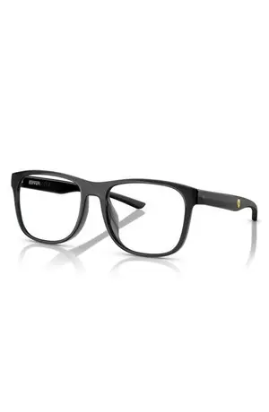 SCUDERIA FERRARI 56mm Square Optical Glasses - Transparent Grey