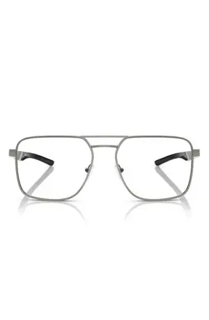 SCUDERIA FERRARI 58mm Square Eyeglasses - Gunmetal