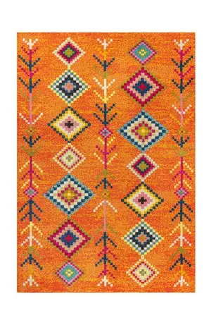 JONATHAN Y Love Geometric Area Rug - Orange/multi