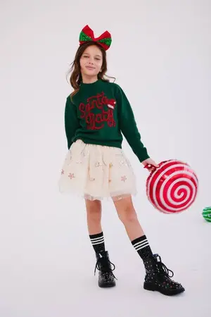 LOLA + THE BOYS Sequin Embellished Tulle Tutu