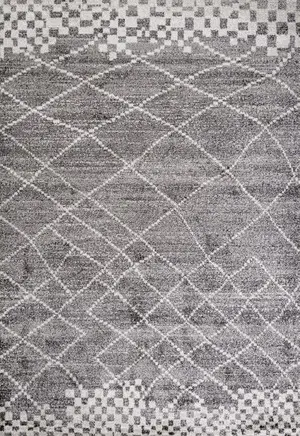JONATHAN Y Asilah Moroccan Modern Diamond Area Rug - Gray
