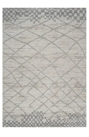 JONATHAN Y Asilah Moroccan Modern Diamond Area Rug - Light Gray