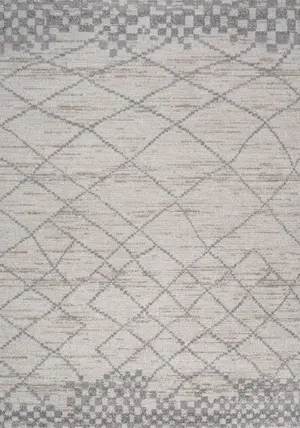 JONATHAN Y Asilah Moroccan Modern Diamond Area Rug - Light Gray