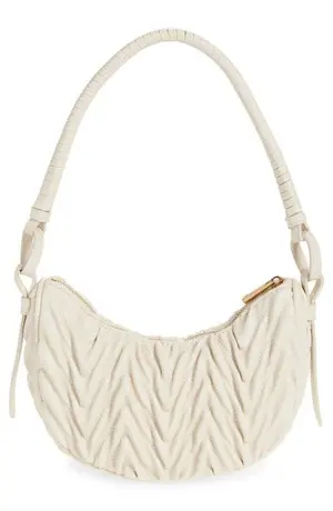 Sam Edelman Ari Quilted Leather Crescent Shoulder Bag