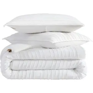 UGG Devon Comforter & Shams Set - Bright White Texture Stripe
