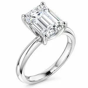 BLISS DIAMOND 3.00ct Lab Grown Emerald Cut Diamond Ring