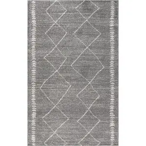 JONATHAN Y Zaina Moroccan Beni Souk Area Rug - Gray/cream