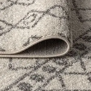 JONATHAN Y Izil Moroccan Beni Souk Area Rug - Cream/gray