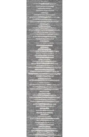 JONATHAN Y Aya Berber Stripe Geometric Area Rug - Gray/cream