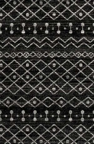 JONATHAN Y Aksil Moroccan Beni Souk Area Rug Black/cream