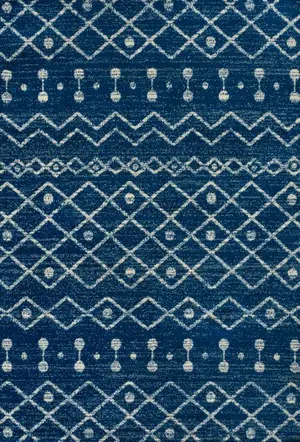 JONATHAN Y Aksil Moroccan Beni Souk Area Rug - Navy/cream