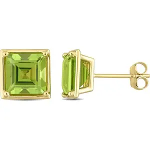 JULIANNA B. 14k Yellow Gold Peridot Stud Earrings - Gold/green