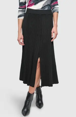 Dkny Ribbed Sweater Skirt - Black