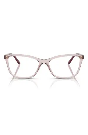 VOGUE VOGUE 52mm Butterfly Eyeglasses Trans Pink