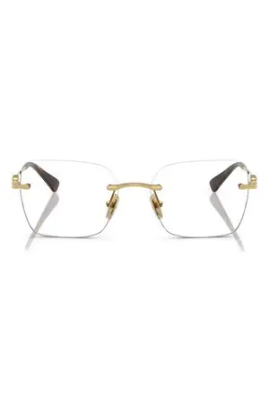 VOGUE 53mm Square Eyeglasses - Gold