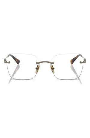 VOGUE VOGUE 53mm Square Eyeglasses Lite Brown