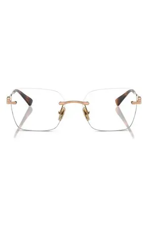 VOGUE VOGUE 53mm Square Eyeglasses Rose Gold