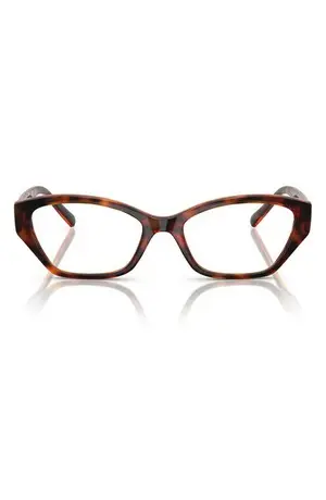 VOGUE VOGUE 53mm Cat Eye Optical Glasses Dark Havana