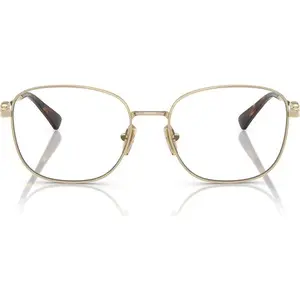 VOGUE VOGUE 52mm Square Eyeglasses Pale Gold/ Tort
