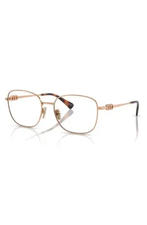 VOGUE 52mm Square Eyeglasses - Rose Gold