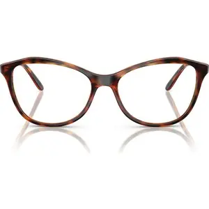 VOGUE VOGUE 52mm Irregular Eyeglasses Dark Havana