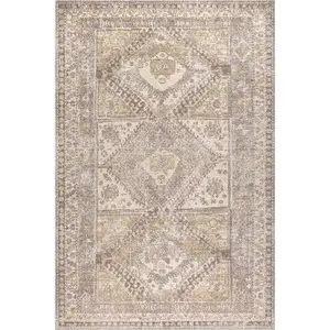 JONATHAN Y Darija Ornate Geometric Medallion Area Rug - Gray