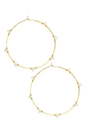 ALBISIA Selia Hoop Earrings - 14k Gold Filled/pearl