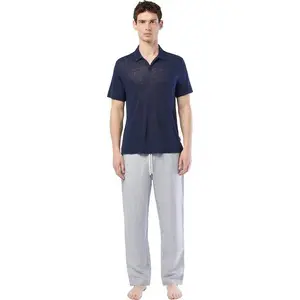 Onia Shaun Linen Polo - Deep Navy