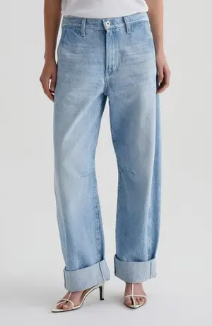 Ag Mercer Cuffed Barrel Jeans - Sunset Blues