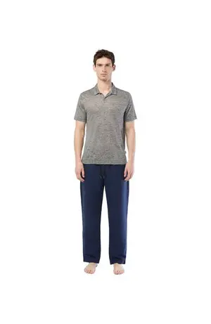 Onia Shaun Linen Polo - Heather Grey