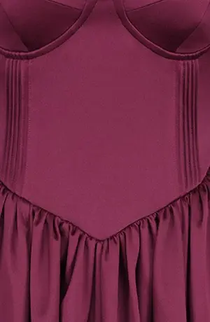 House Of Cb Coco Strapless Corset Midi Dress