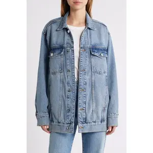 FRAME The Extended Denim Trucker Jacket
