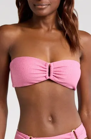 PQ Metallic Bandeau Bikini Top - Sorbet