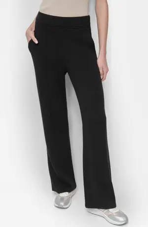 Dkny Hacci Wide Leg Pants - Black