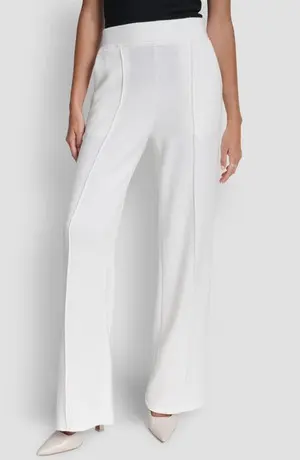 Dkny Hacci Wide Leg Pants - Ivory