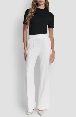 Dkny Hacci Wide Leg Pants - Ivory