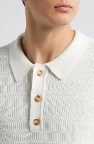 Rails Nathan Cotton Blend Polo Sweater