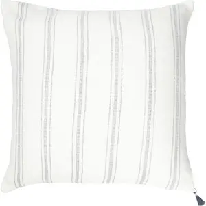 Anaya Linen Pillow With Down Alternative Insert - Grey