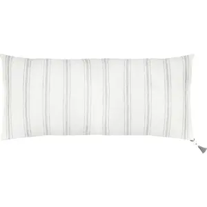 Anaya Linen Pillow With Down Alternative Insert - Grey