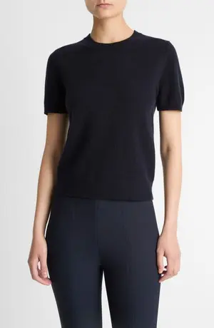 Vince Wool & Cashmere Blend Crewneck Sweater - Black