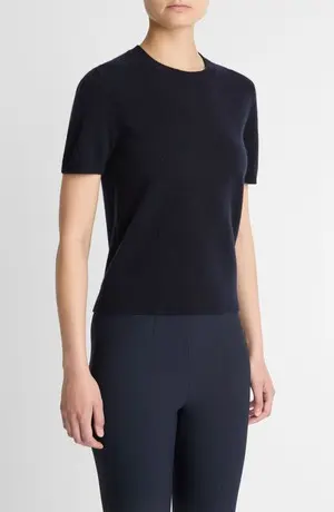 Vince Wool & Cashmere Blend Crewneck Sweater - Black