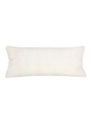 Anaya So Soft Linen Body Pillow With Down Alternative Insert Ivory
