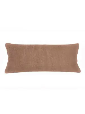 Anaya So Soft Linen Body Pillow With Down Alternative Insert Latte