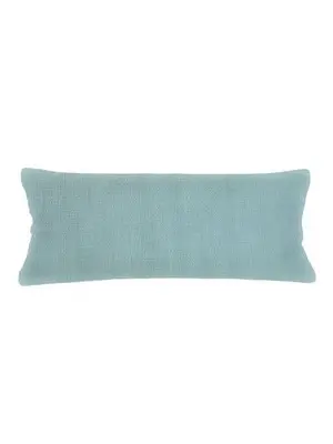 Anaya So Soft Linen Body Pillow With Down Alternative Insert Mist Blue